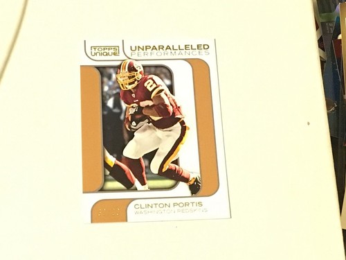 2009 Topps Unique Clinton Portis UP19 Unparalleled Performances Bronze ...