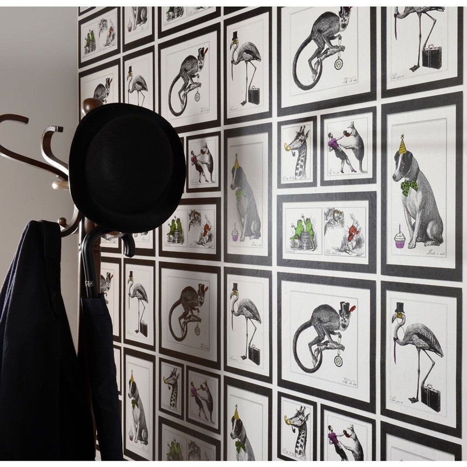 MAD DOGS WALLPAPER FRAMES ANIMALS QUIRKY FUNNY 97921 HOLDEN DECOR | eBay