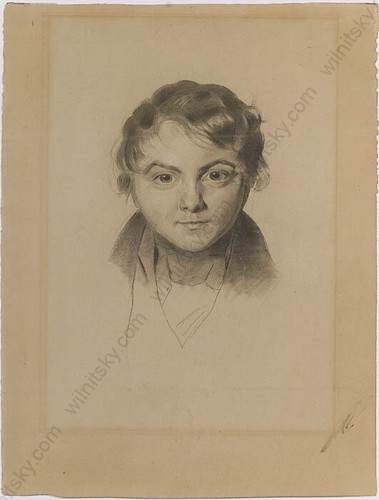 "Portrait of a Boy / Male Portrait", English School, two-sided drawing ...