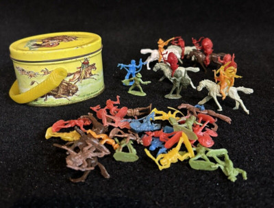 Vintage 1976 Shackman NY No.1537 Cowboys And Indians in Metal Can B4 | eBay