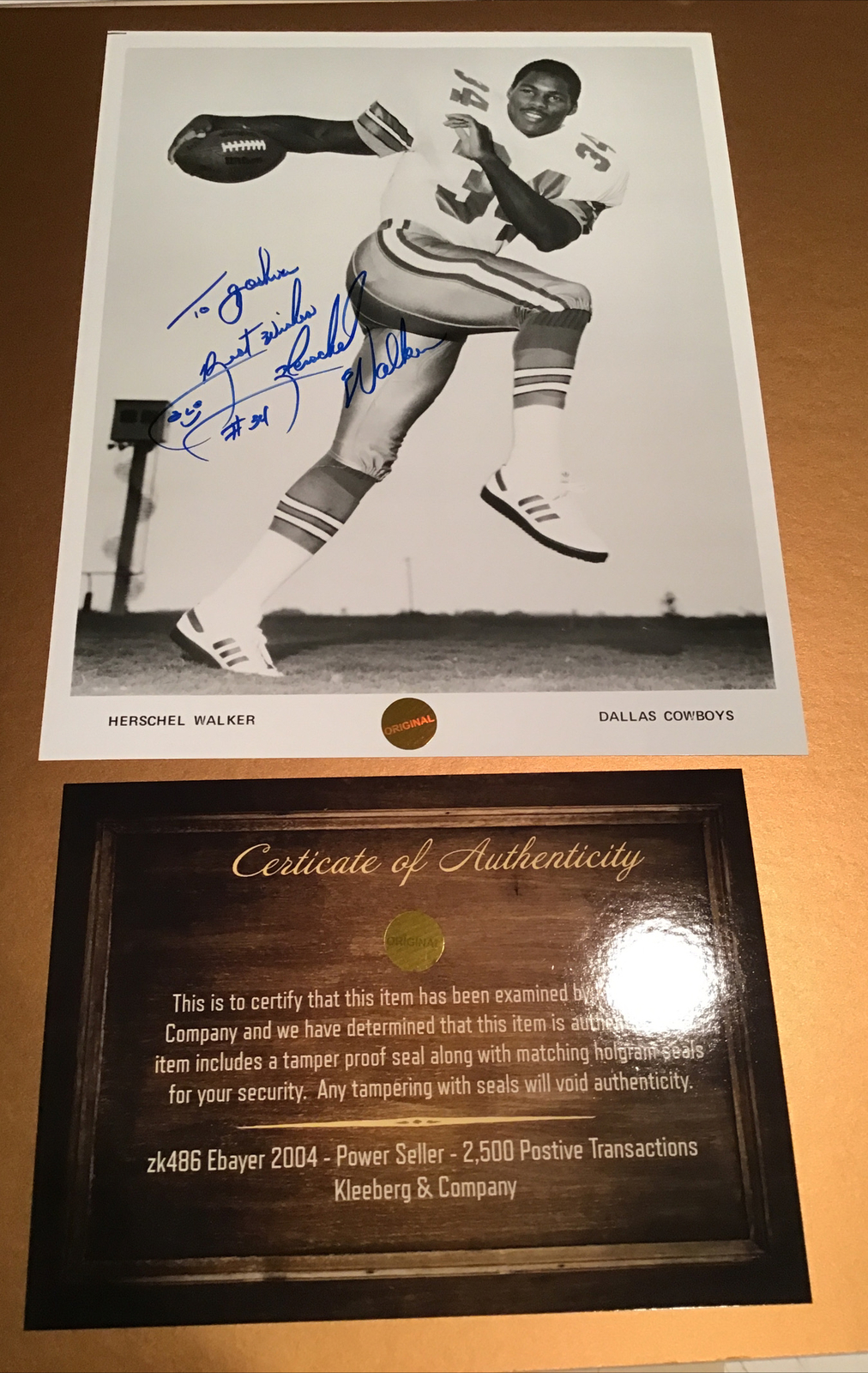 Autograph Herschel Walker Photo 8x10 Great Signature Adds Number COA | eBay