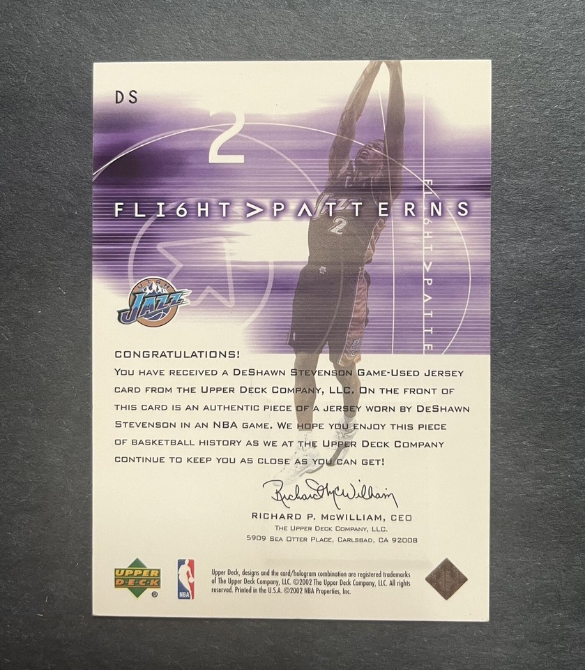 2001-02 Upper Deck Flight Team Flight Patterns DeShawn Stevenson #DS ...