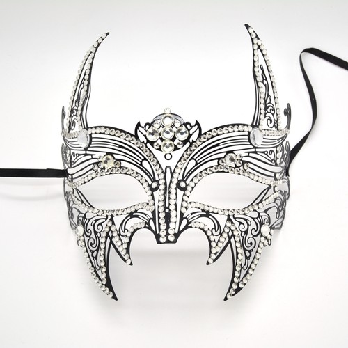 Party Mask Black Metal Devil Styled Mask with Rhinestone | eBay