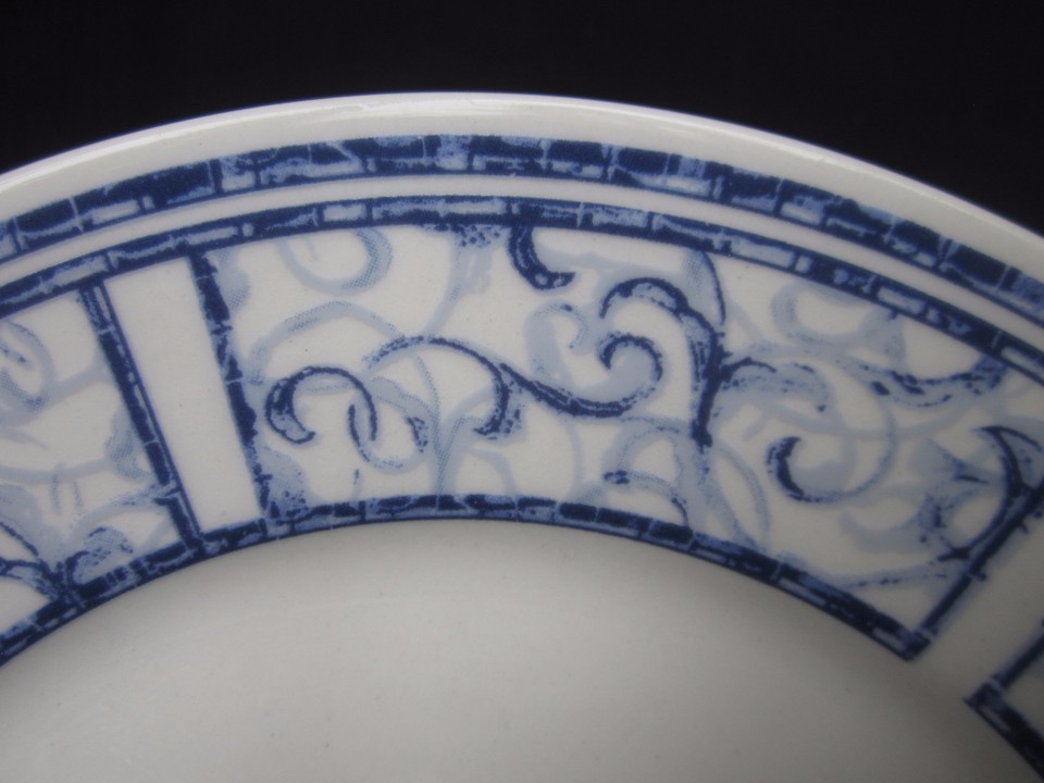 "Oneida" Dinnerware "BRETON BLUE" Pattern 1999 7.75" Salad/Desert Plate ...