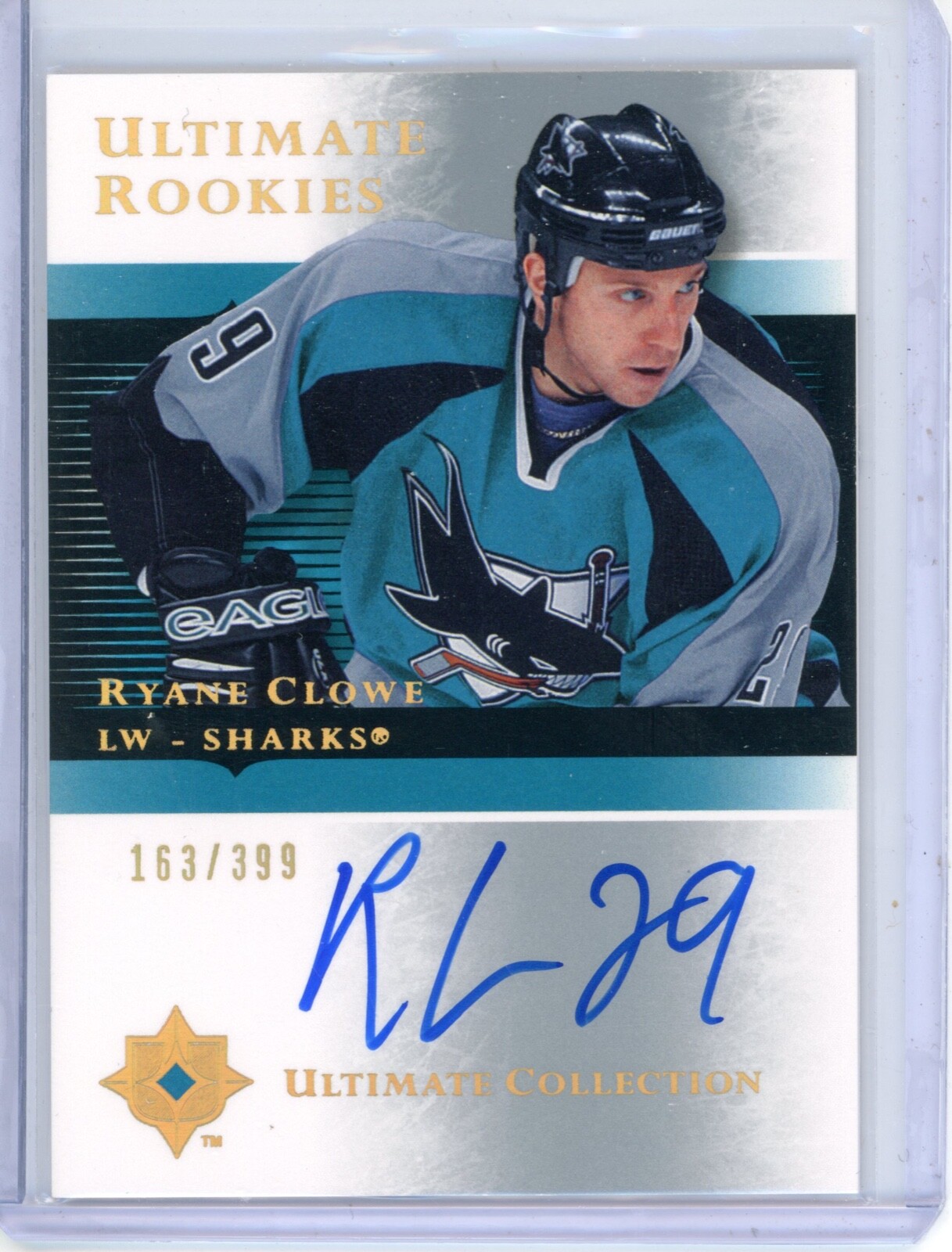 2005-06 Ultimate Collection Ryan Clowe 131 Rookies Auto 163/399 San Jose Sharks | eBay