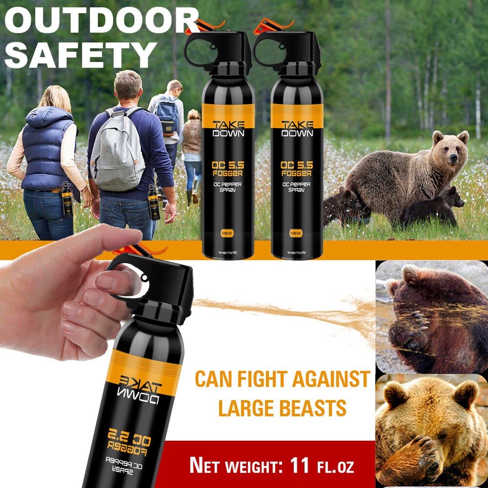 Take Down Pepper Spray OC S.S Fogger 11oz Self Defense | eBay