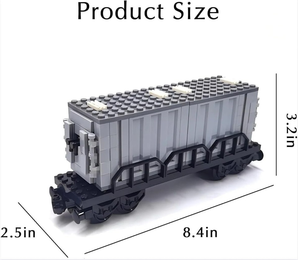 City Freight Train Wagon Building Blocks Kit, Technology Freight Train ...
