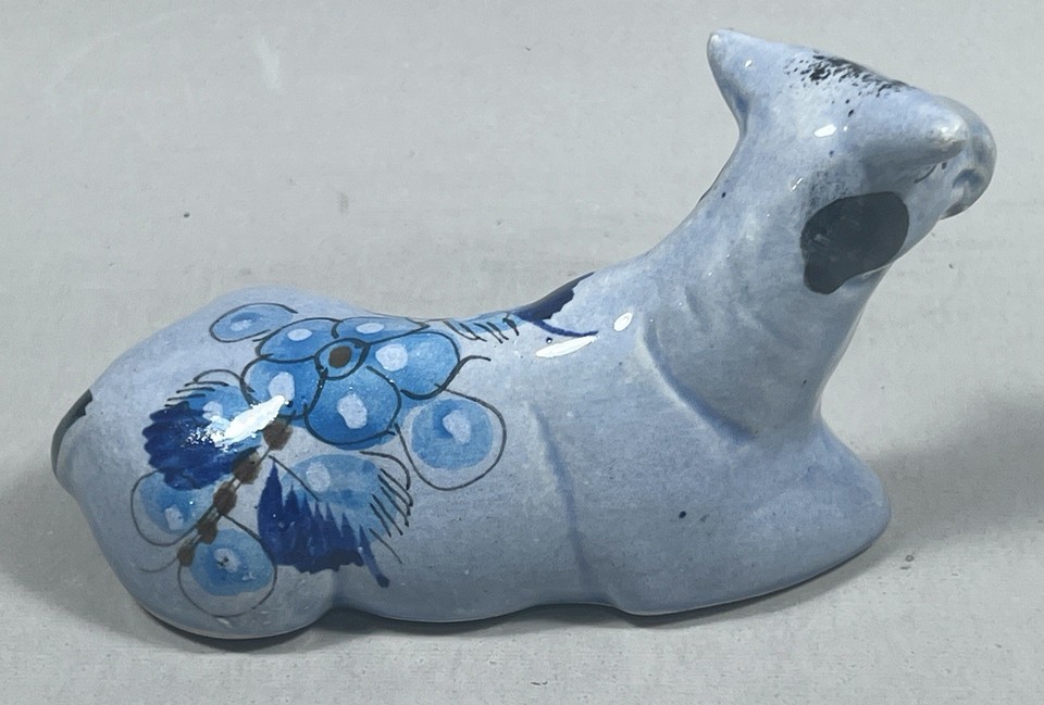 Cow Figurine Mexican Tonala Folk Art for Nativity Set Handmade ...