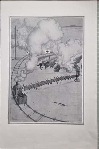 1915 WW1 Heath Robinson Imprimé Britannique Verni Outflanking À ...