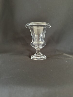Steuben Crystal Clear Glass Urn Shape Vase W/ Rolled Rim Signed 1940's ...