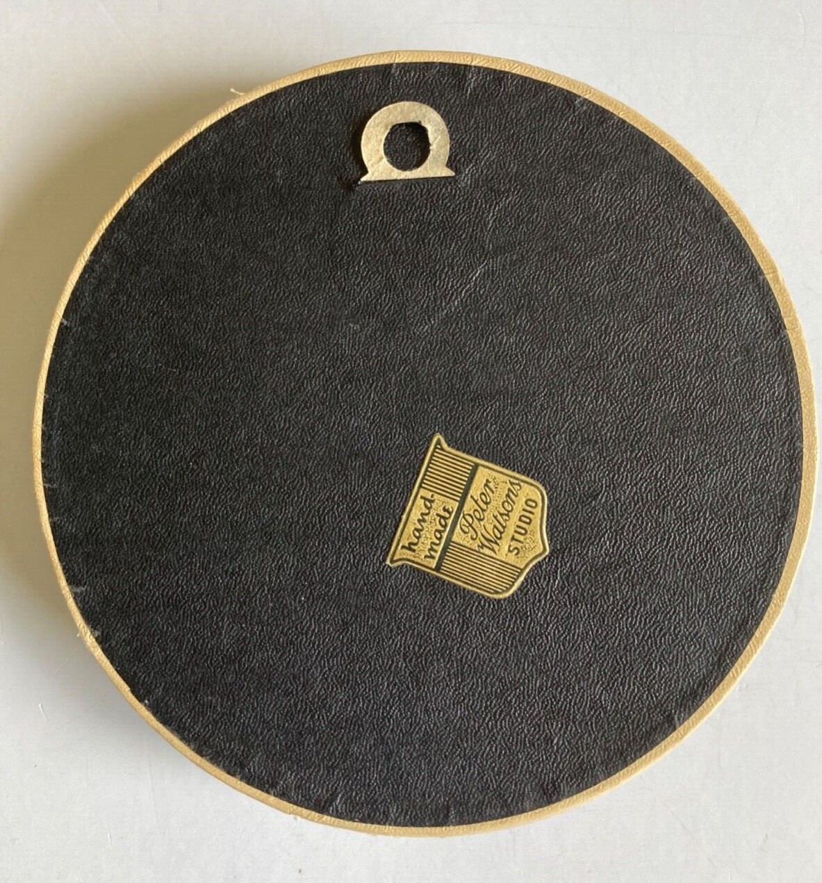 Peter Watson Studios Vintage Round Convex Glass Religious Print Studio ...