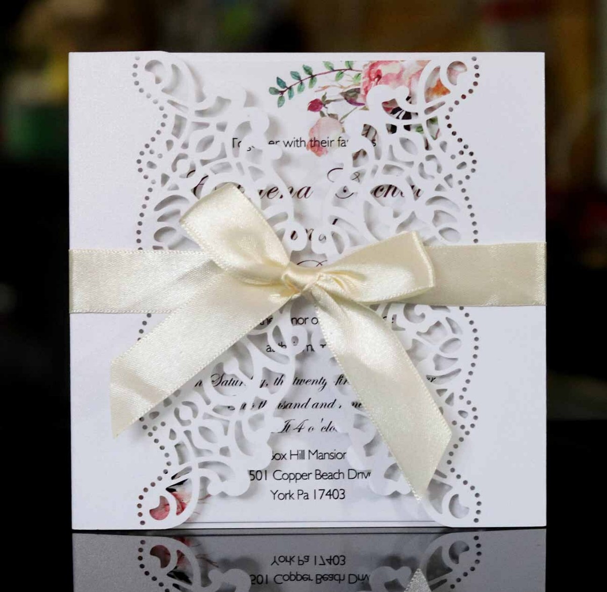 Lace Wedding Invitations With Doilies Picky Bride Laser Cut Wedding