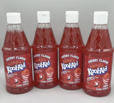 Lot of 4 | KOOL-AID Cherry Flavor Snow Cone Syrup, 16 Fl Oz, Brand New ...