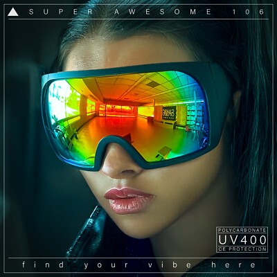 Super Oversized XXL Goggle Style Wrap Around Sport Plastic Sunglasses ...