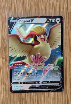 Pokemon TCG - Pidgeot V 137/196 Lost Origins - Ultra Rare Card Mint ...
