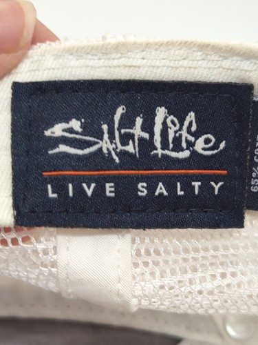 Salt Life "Fish Surf Dive" Gray Heathered Snapback Hat Men's One Size ...
