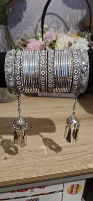 Silver Pakistani, Indian, Bengali Bangles Size 2.25 NEW Delivery Before ...