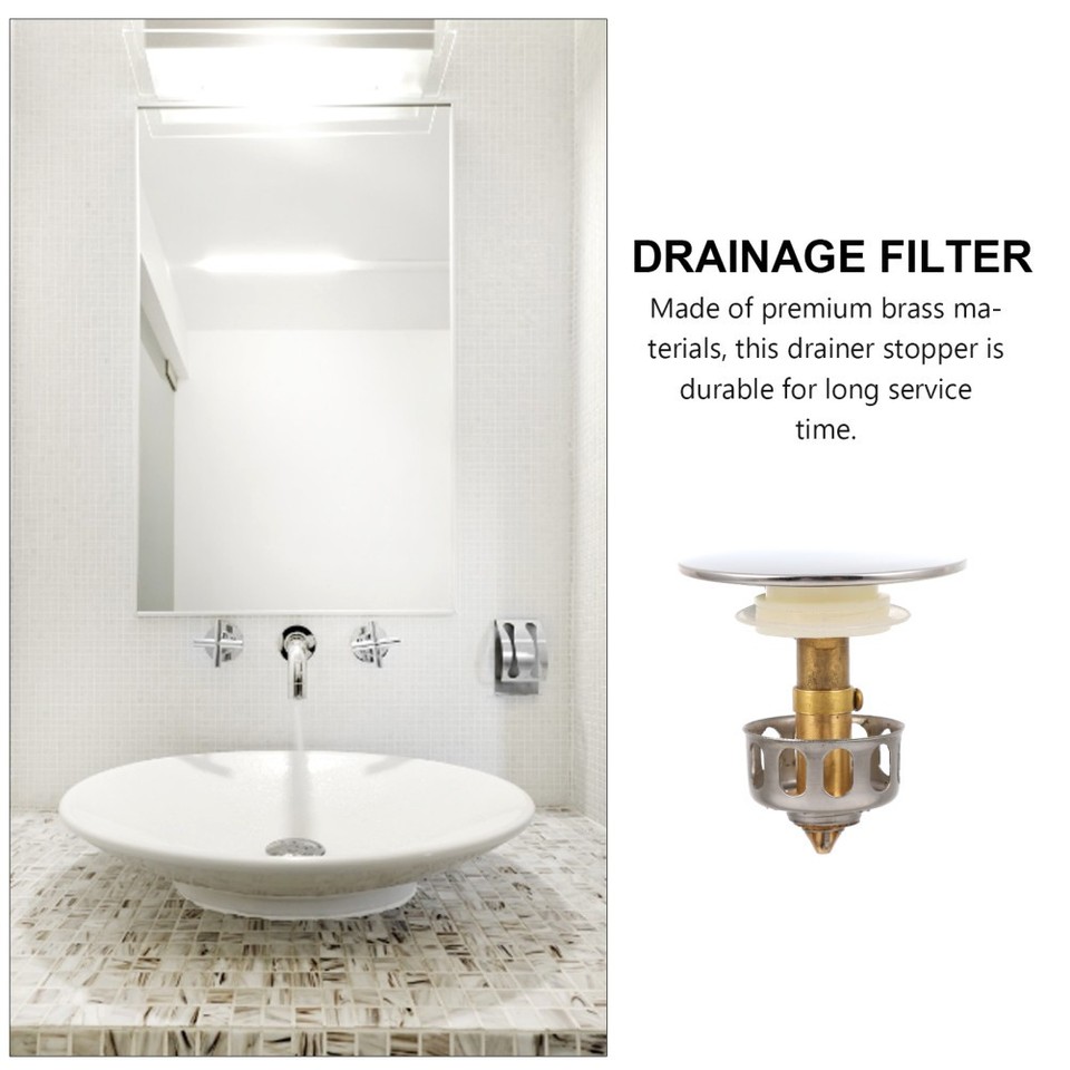 Basin Drain Universal Basin Water Filter Pop-up Strainer Sink Waste ...
