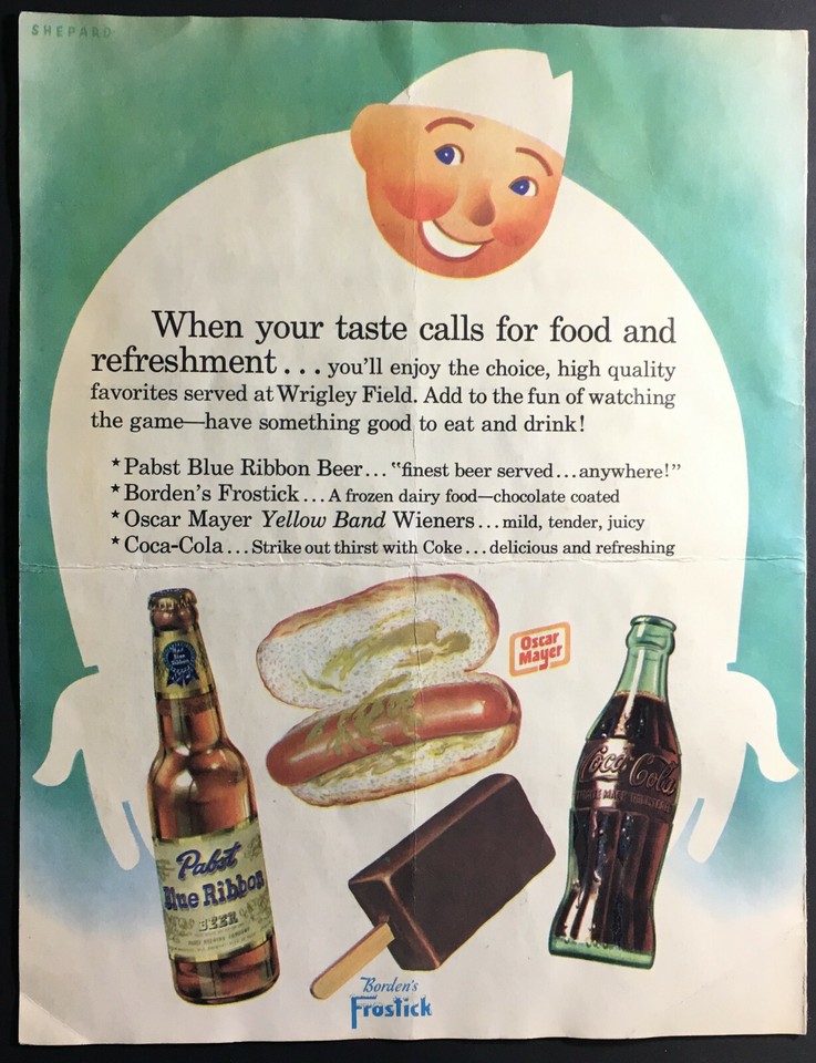 1951 MLB Baseball Wrigley Field Program Chicago Cubs Cincinnati Reds ...
