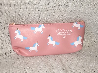 Jax & Olivia Unicorn Girls Pencil Make Up Organizer Zip Close Pouch Bag ...