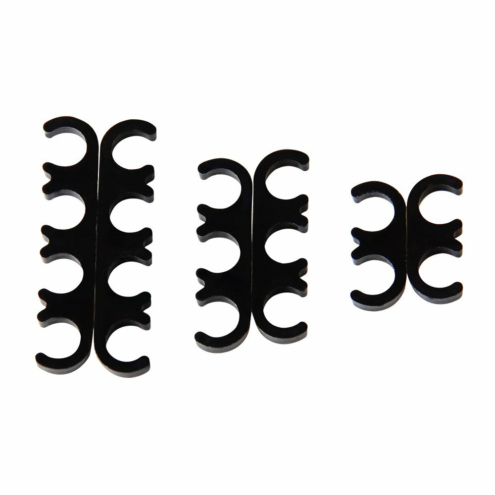 2X Black plastic 7mm 8mm Spark Plug Wire Cable Separator Dividers Looms ...