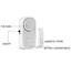 6 PCS WIRELESS Home Window Door Burglar Security ALARM System Magnetic ...