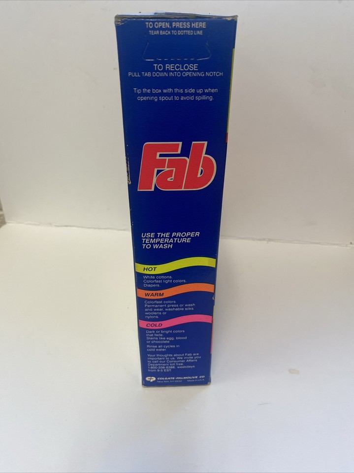 VINTAGE Giant Size NEON Fab Laundry Detergent Powder Movie Prop Retro ...