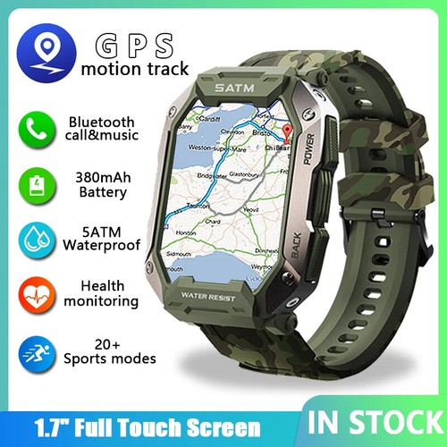 GPS Smart Watch Bluetooth Full Touch Screen Waterproof Watches Sports ...