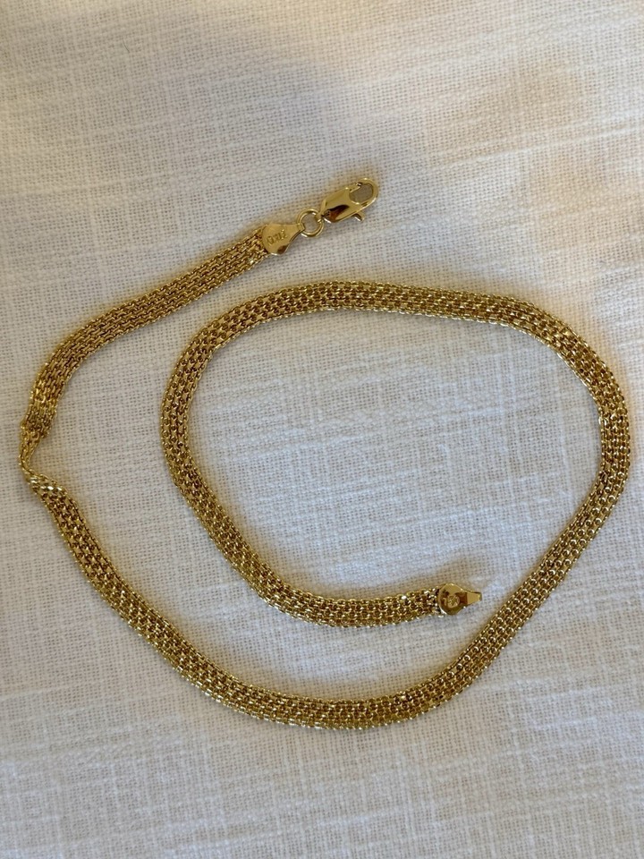 19 Inch Necklace Yellow Gold Chain Link Marked Italy 750 (please Read ...