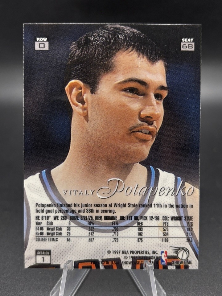 1996-97 Flair Showcase ROW 0 #68 Vitaly Potapenko RC Cleveland ...