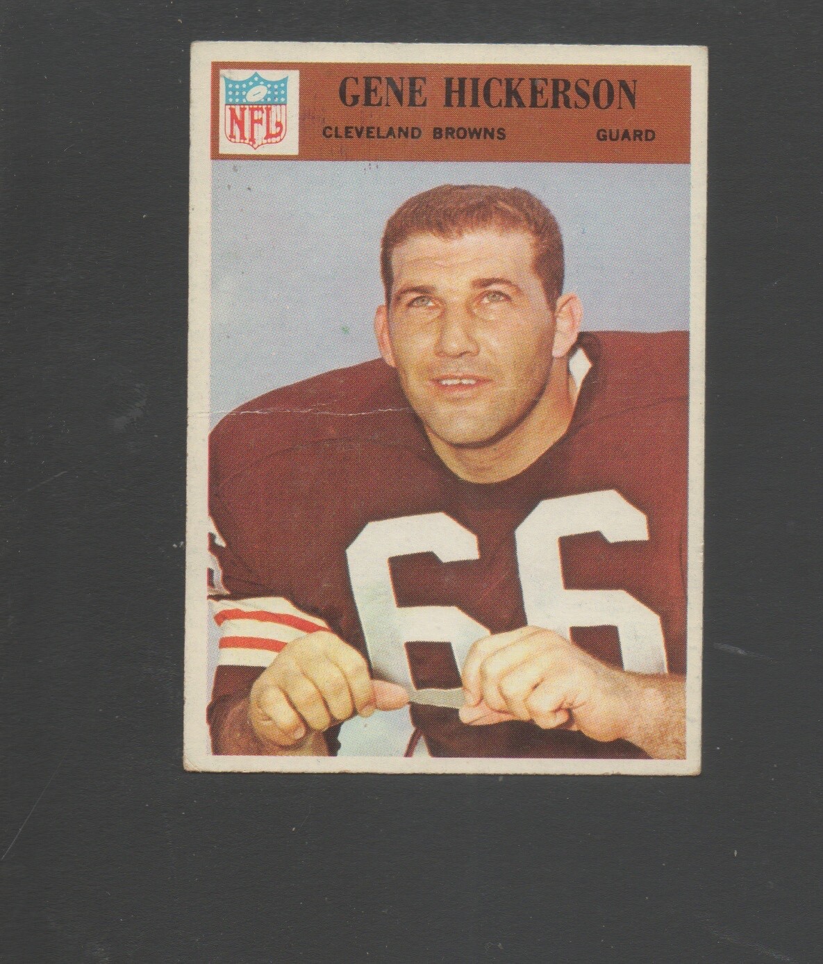1966 Philadelphia Football Card #45 Gene Hickerson-Cleveland Browns Vg ...