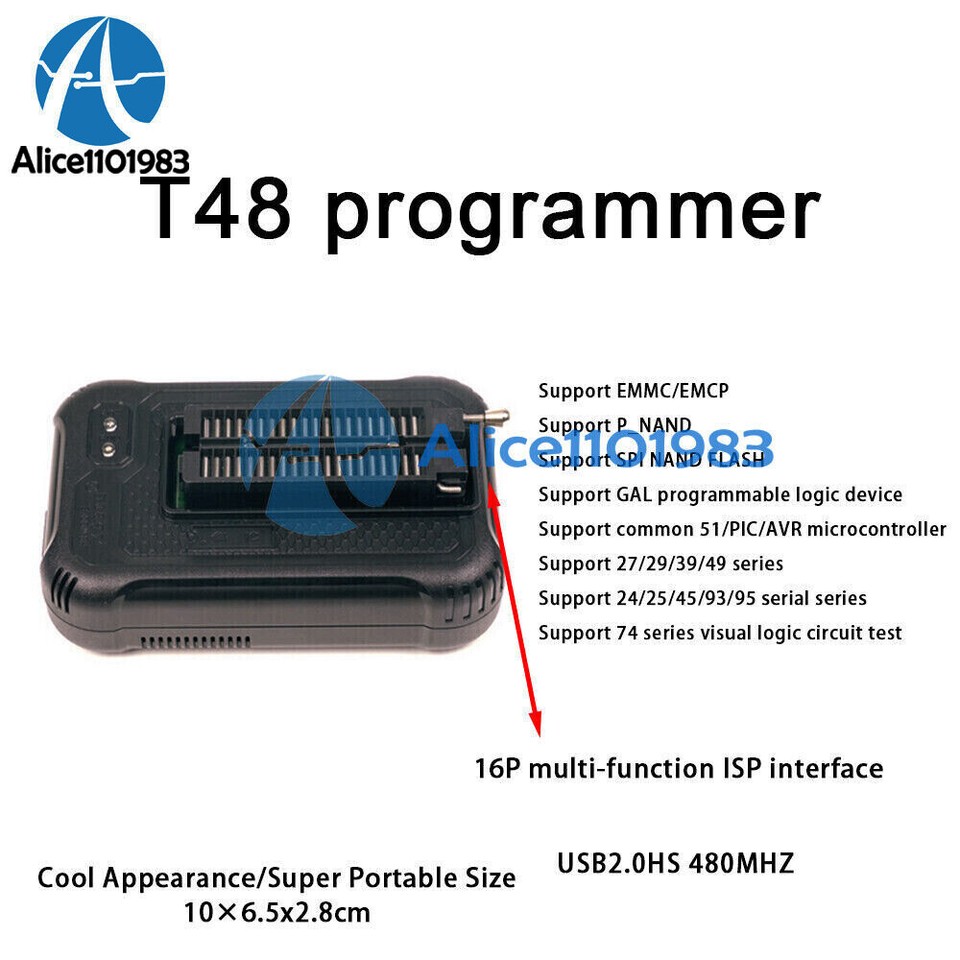 T48 TL866-3G New High-Speed Programmer EPROM/MCU/SPI/Nor/NAND Flash ...