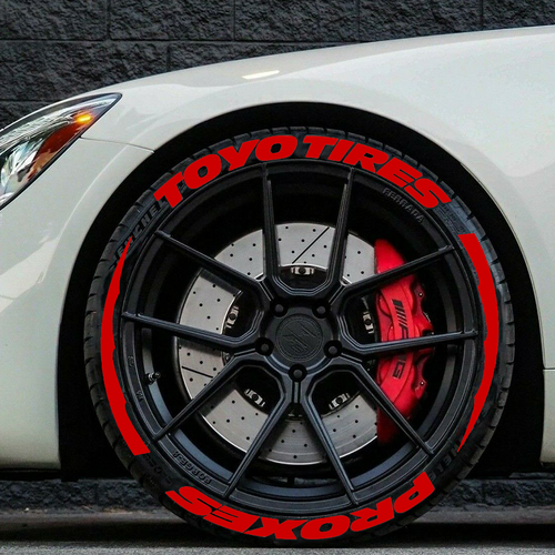 TOYO TIRES PROXES Tire Lettering Sticker With Stripes For 15''-24'' Rim ...