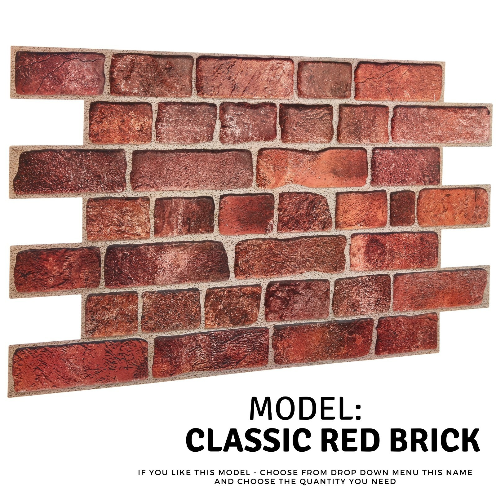 3D Brick Effect Wall Panel Cladding Slate PVC Panelling Retro Classic ...