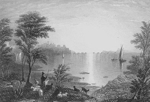 Bay Naples Macellum of POZZUOLI PUTEOLI CALIGULA BRIDGE 1835 Art Print ...