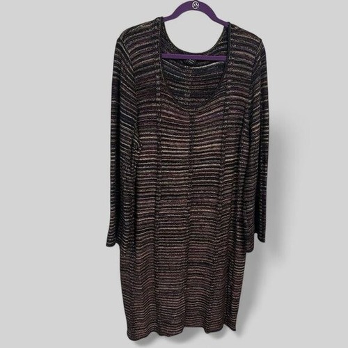 Ashro ladies retro goth colorful woven sweater dress size 3X plus ...