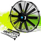 14" High Performance 12V Electric Slim Radiator Cooling Fan w/Mounting ...