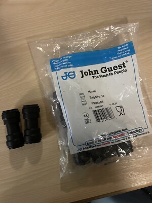 John Guest 15mm Equal Straight Connector, Pack Of 10 | eBay UK