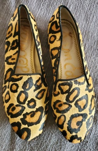 Sam Edelman Jordy Leopard Print Calf Hair Loafer Flats Women's Shoes ...