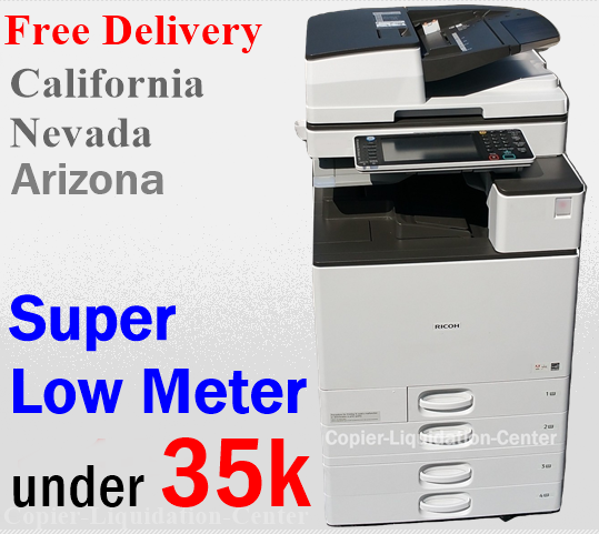 Ricoh MPC4503 MP C4503 color tabloid copier print speed 45 ppm Meter ...