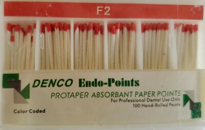 Absorbent Paper Points F2 Color Coded Dental Endo Denco | eBay