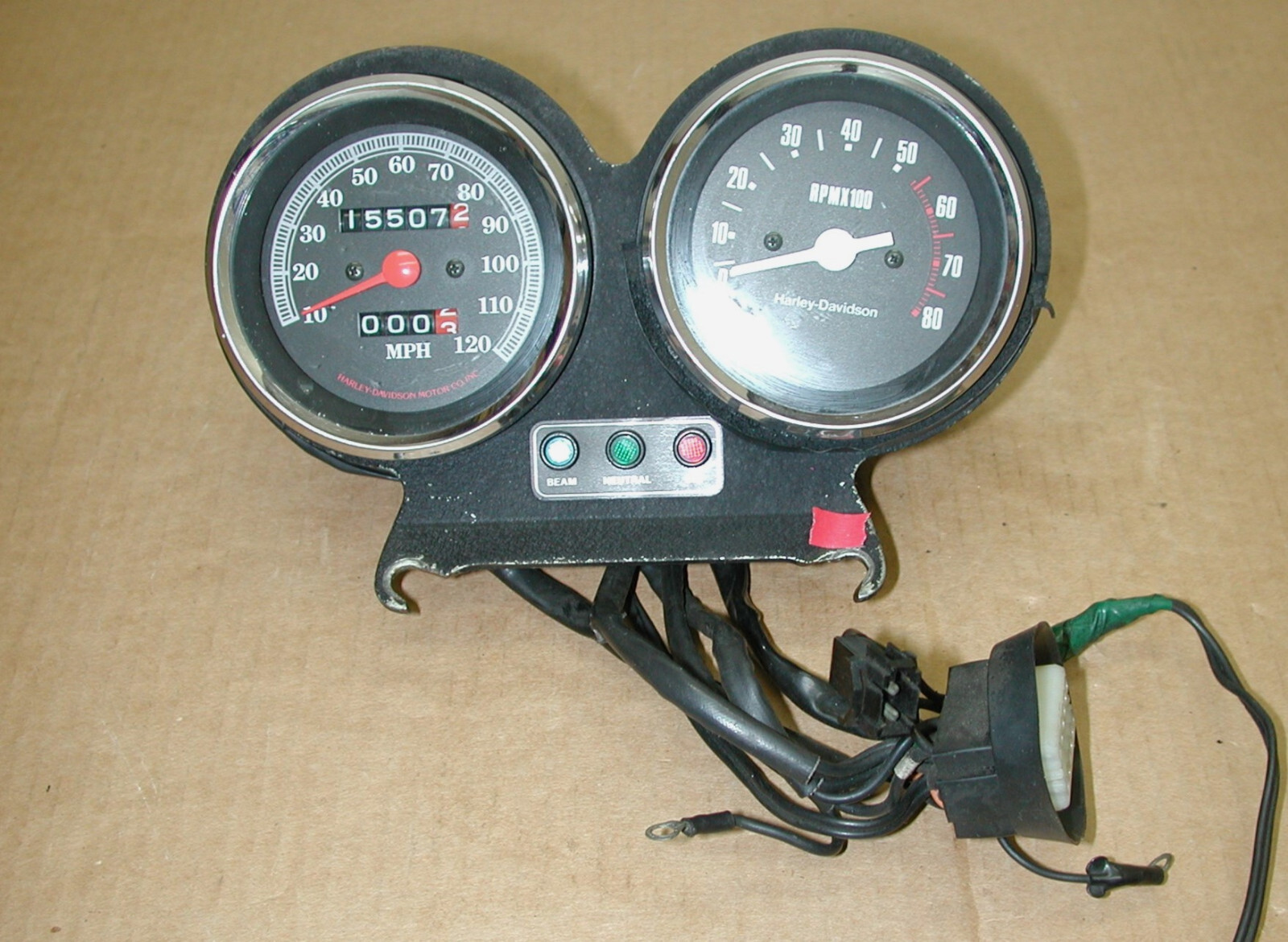 Vintage HARLEY DAVIDSON Sportster XL FXR OEM Speedometer Tachometer ...