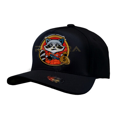 Mapache Raccoon Hat Black, Mapache gorra, Sabandija embroidery Hat ...