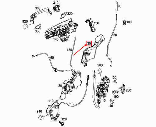 NEW MERCEDES-BENZ GL X166 FRONT LEFT DOOR LOCK COVER LHD A1667230908 ...