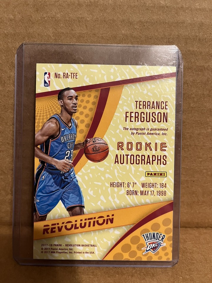 2017-18 Panini Revolution Terrance Ferguson Rookie RC On Card Auto ...
