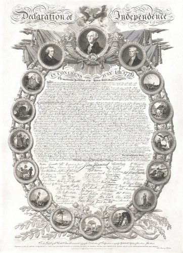 1819 Broadside Declaration of Independence Ceremonial Repro History ...