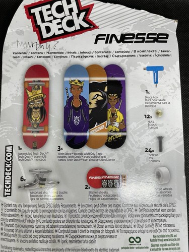 Spin Master Tech Deck Finesse Skateboards Fingerboard 4 Pack New Sealed ...