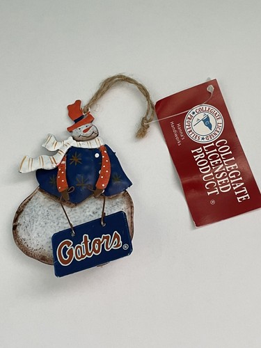 Florida Gators Snowman Christmas Tree Ornament Metal Hanna's Handiworks ...