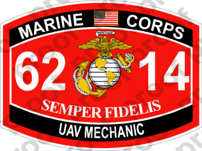 STICKER USMC MOS 6214 UAV MECHANIC ooo USMC Lisc No 20187 | eBay