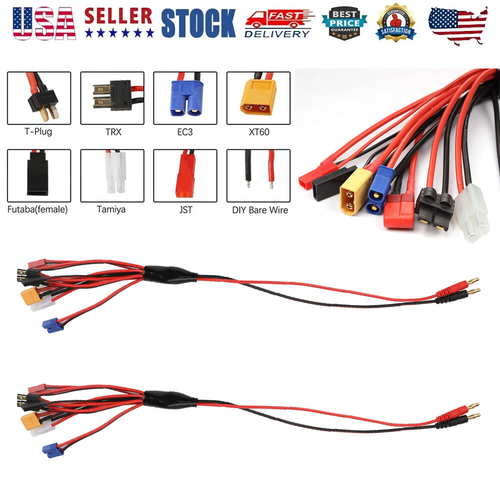 2X RC 8in1 Lipo Battery Charger Adapter Connector Splitter Octopus ...